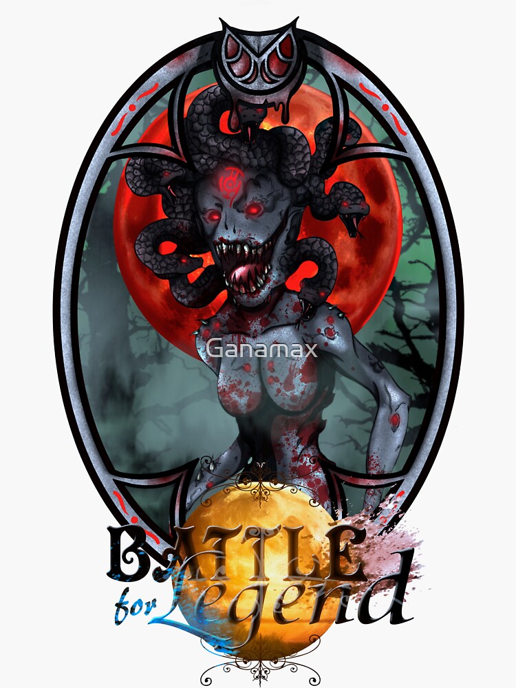 "Battle for Legend: The Petrifier" Sticker by Ganamax | Redbubble