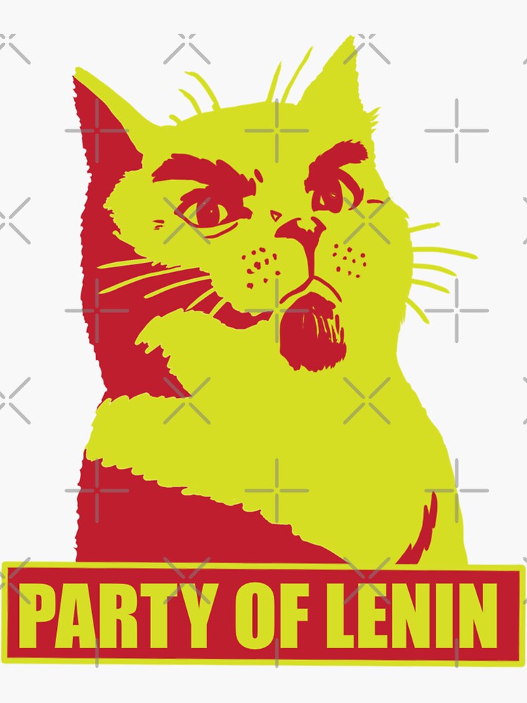 Pegatina «Partido de Vladimir Lenin The Cat Meme Propaganda» de ...