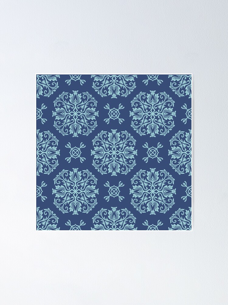 "Blue Classic Pattern" Poster for Sale by mindsetxlife | Redbubble