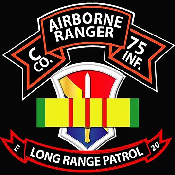 "C Co 75th Ranger - 1st Field Force - VN Ribbon - LRSD " Sticker for ...