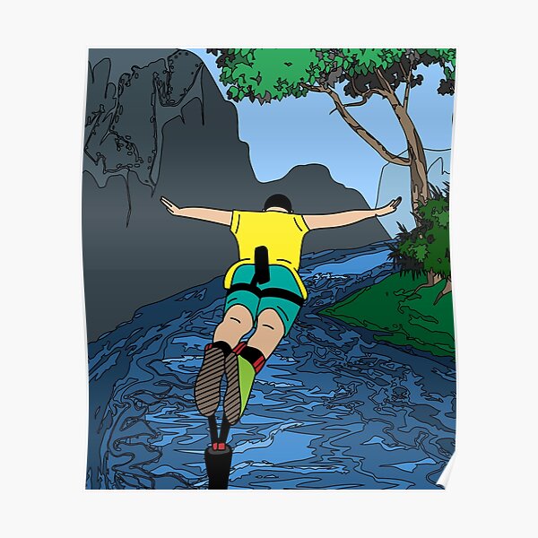 "Bungee Jumping Jump To Freedom" Poster for Sale by flofin | Redbubble