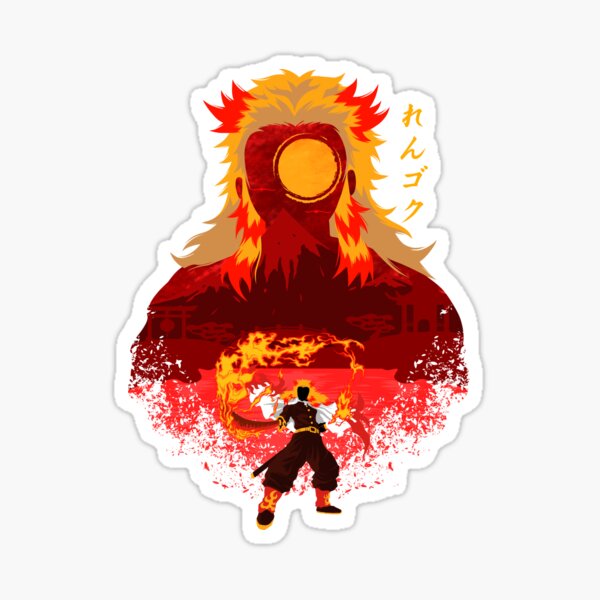 "DEMON SLAYER KYOUJURO RENGOKU" Sticker by Minami14R | Redbubble