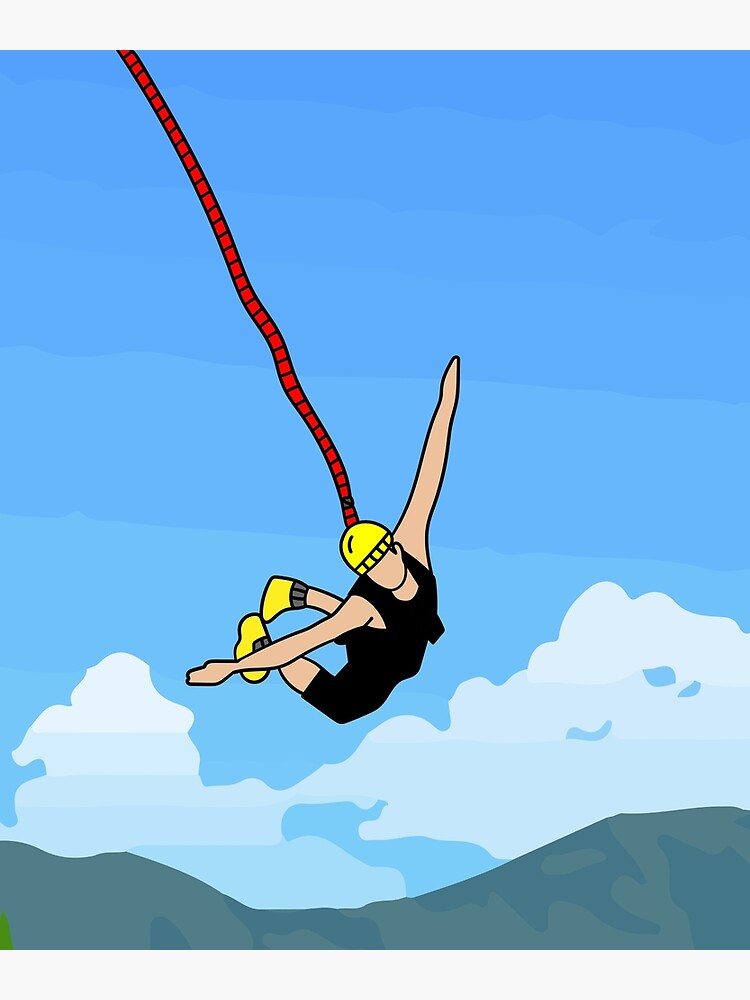 "Bungee Jumping Jump To Freedom" Poster for Sale by flofin | Redbubble