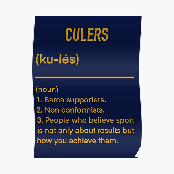 "FC Barcelona - Culer " Poster for Sale by SwasRasaily | Redbubble