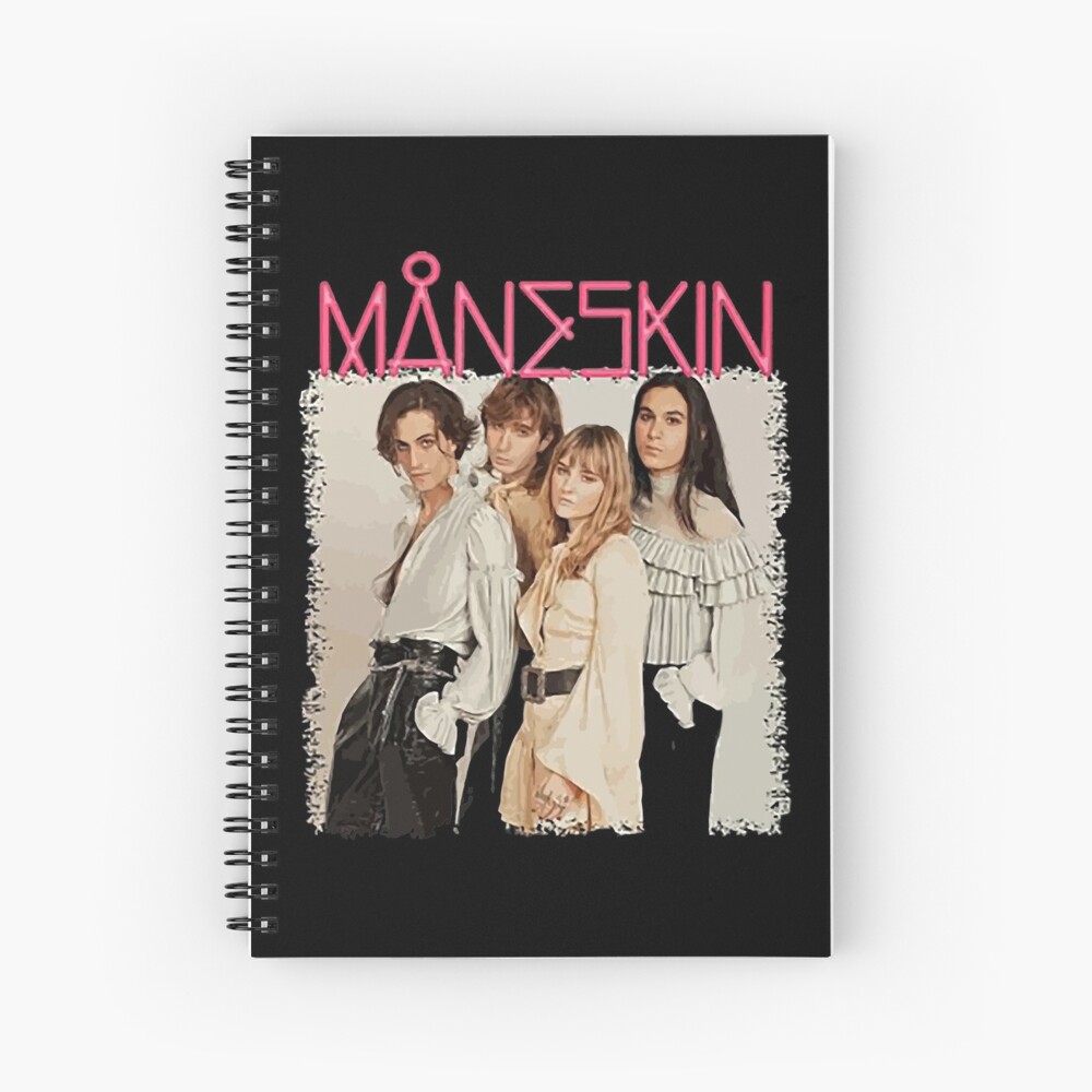 "The Official Merchandise of Måneskin - Maneskin" Spiral Notebook for ...
