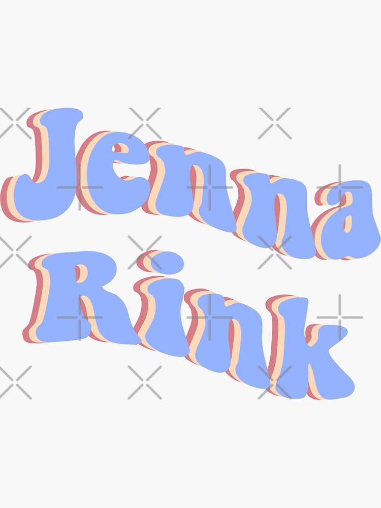 "Jenna Rink Cute Typography" Sticker for Sale by cimong | Redbubble