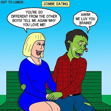 "Zombie Dating" Sticker for Sale by OutToLunch | Redbubble