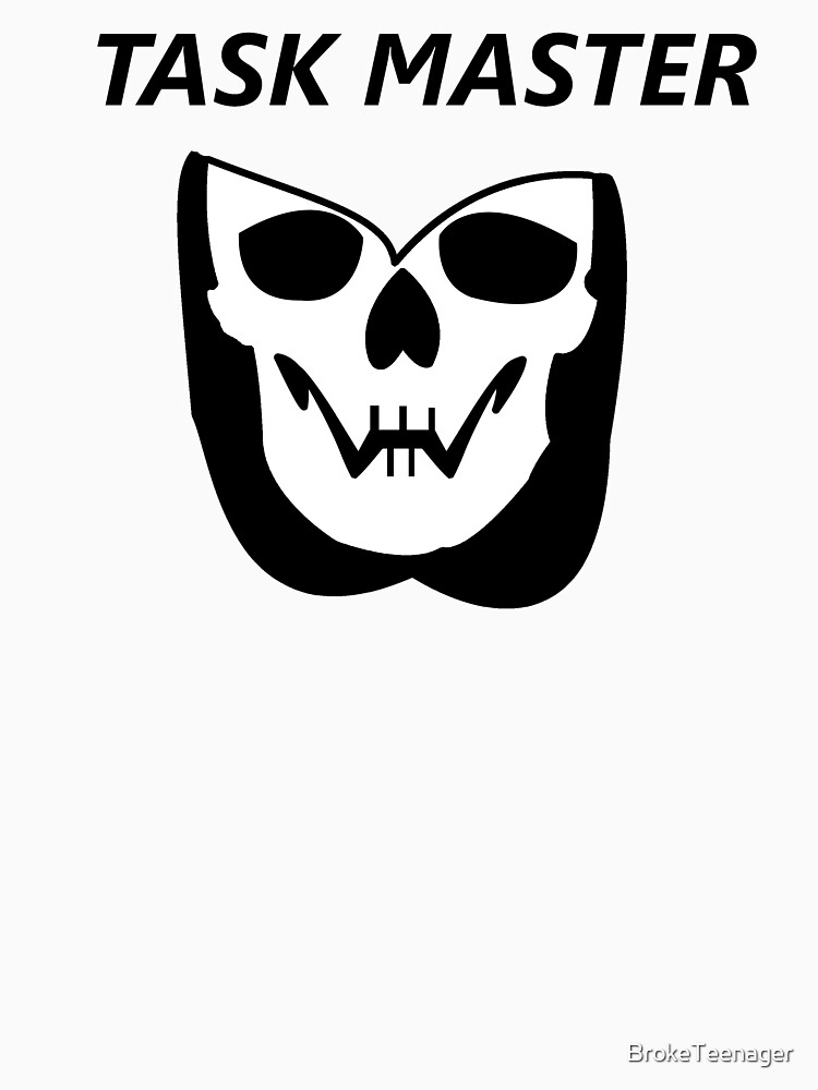"Task Master Skull" T-shirt for Sale by BrokeTeenager | Redbubble ...