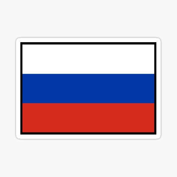 "Simple Russian Flag" Sticker for Sale by neon-light | Redbubble