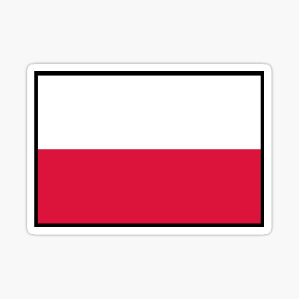 "Simple Polish Flag" Sticker by neon-light | Redbubble