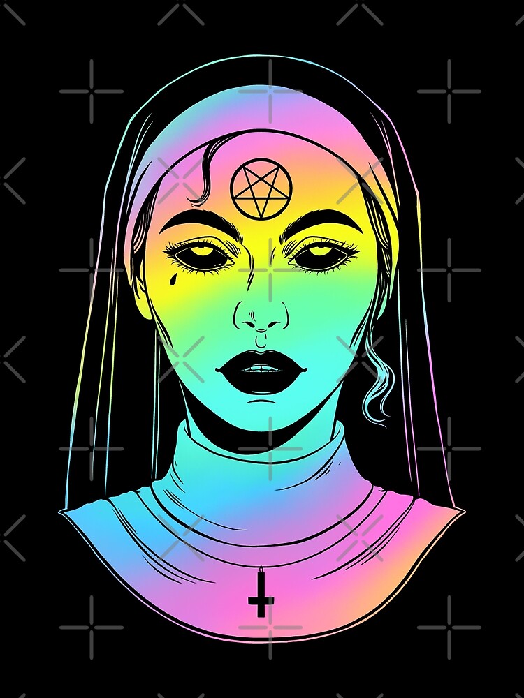 "Bad Nun. Evil Satan nun" Art Print for Sale by OmelaOccult | Redbubble