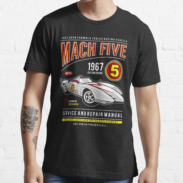 "Mach Five Speed Racer" Essential T-Shirt for Sale by Little Oni ...