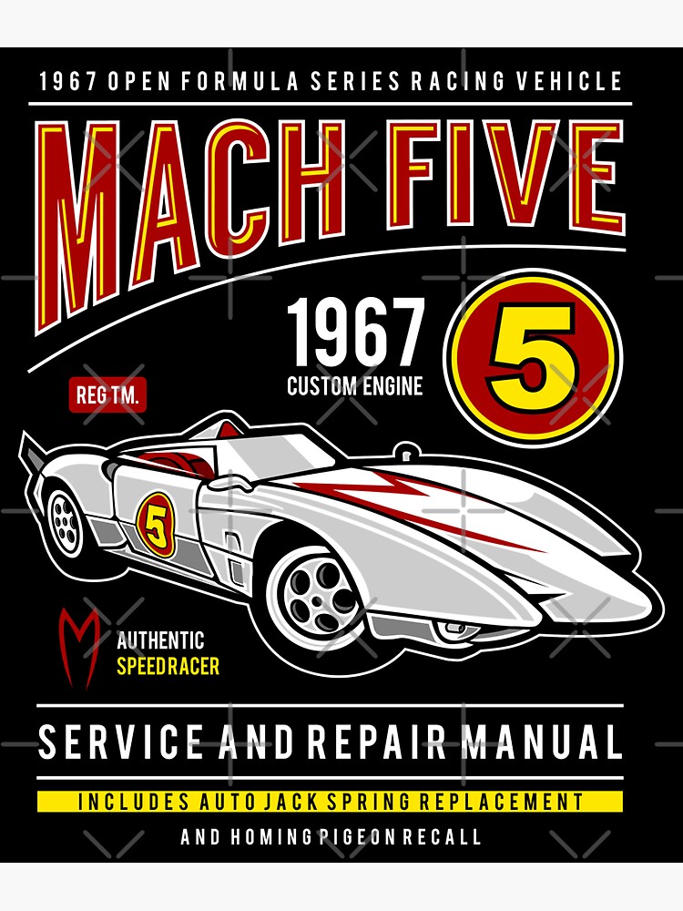 "Mach Five Speed Racer" Sticker for Sale by Akolytus | Redbubble