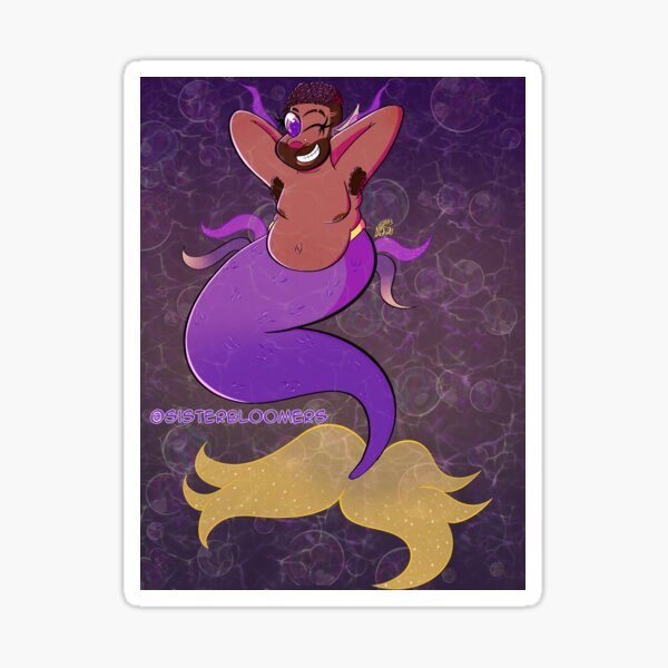 "Non-binary Mermaid" Sticker for Sale by sisterbloomers | Redbubble