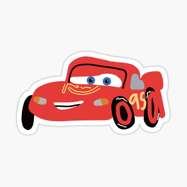 "Lightning Mcqueen" Sticker for Sale by strawberrygeli | Redbubble