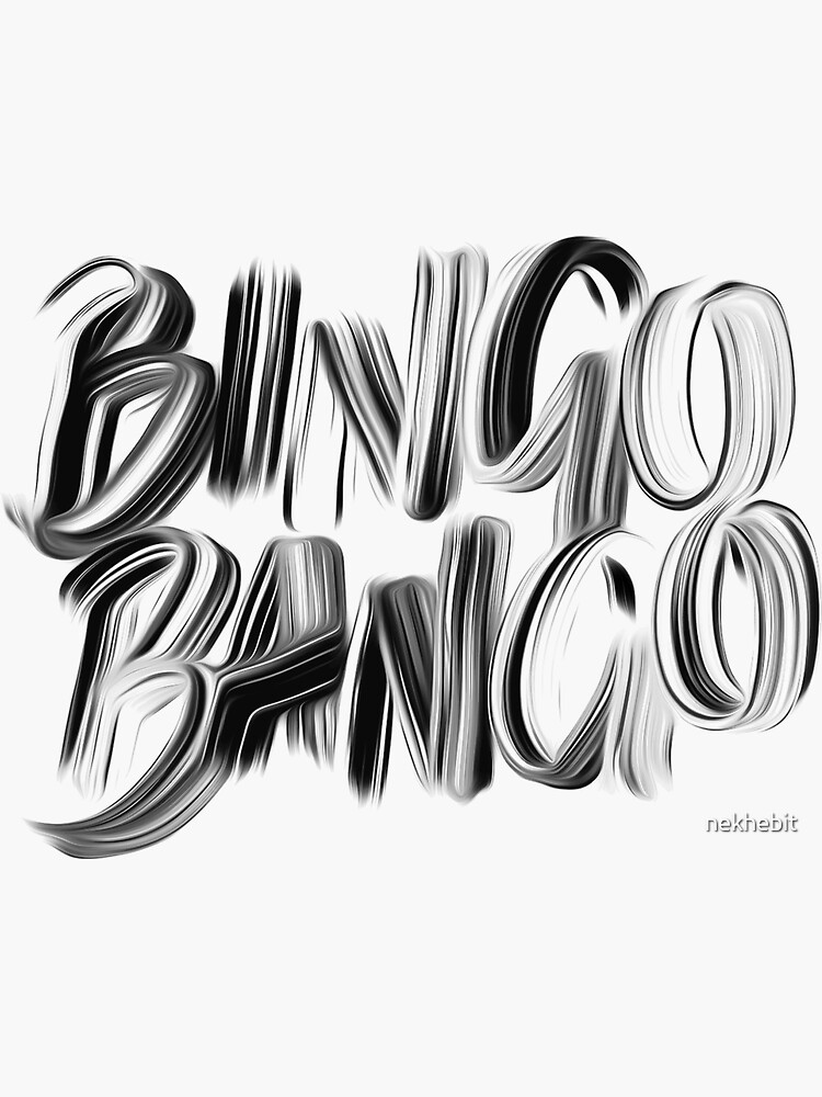 "Bingo Bango Slogan Hipster Funny Art Typography" Sticker for Sale by ...