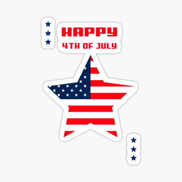 "Awesome 4th of July Star" Sticker for Sale by Jana01 | Redbubble