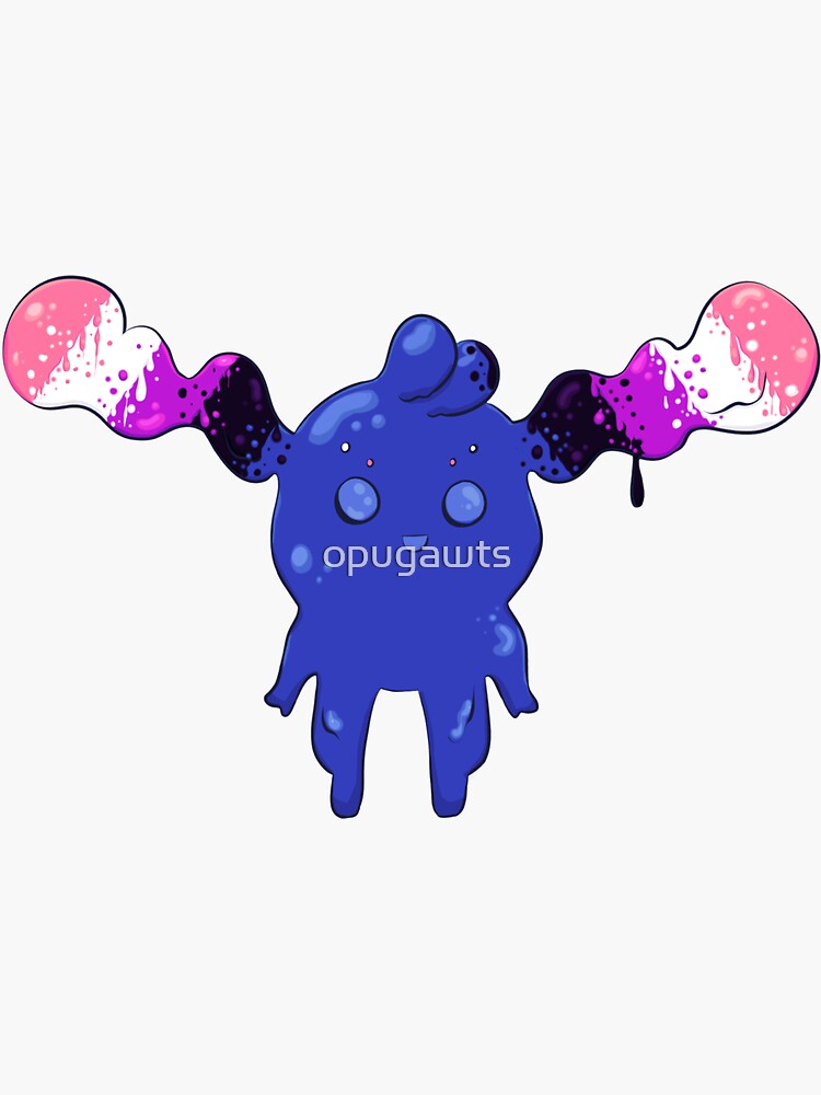 "Nīlo Jelly Monster - Gender Fluid Flag" Sticker for Sale by opugawts ...