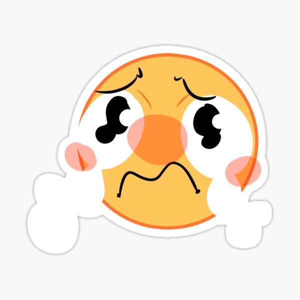"crying face" Sticker by Kornelija12324 | Redbubble
