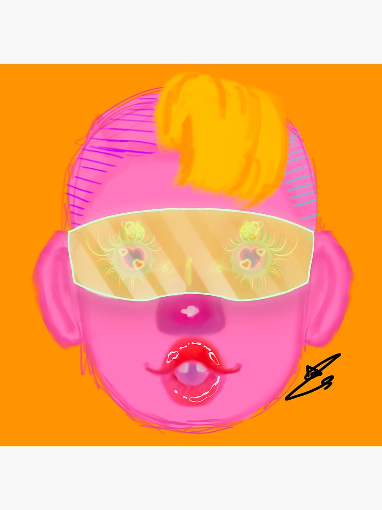 "Funky face" Sticker by super-genius | Redbubble