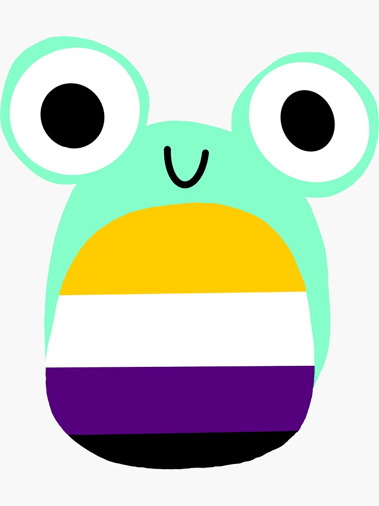 "non-binary frog" Sticker by poppyseedcards | Redbubble