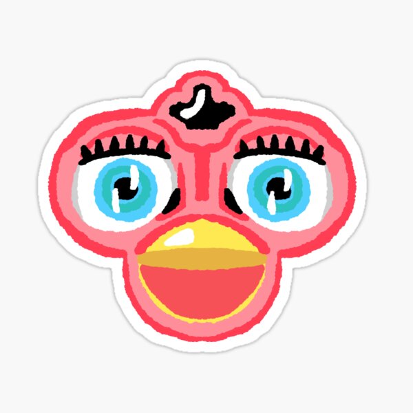 "Pink Furby Faceplate" Sticker for Sale by hmw2003 | Redbubble