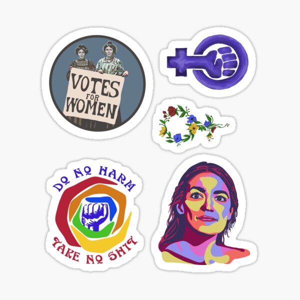 "Feminist Sticker Pack" Sticker by unhingedheather | Redbubble