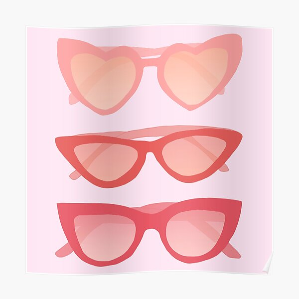 "Cute pink sunglasses" Poster for Sale by Luluprojects | Redbubble