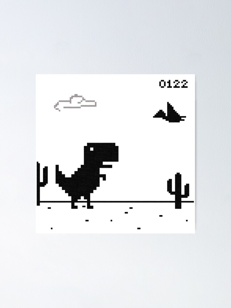 "Google Chrome Offline T-Rex" Poster by kloppa36 | Redbubble