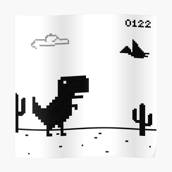 "Google Chrome Offline T-Rex" Poster by kloppa36 | Redbubble