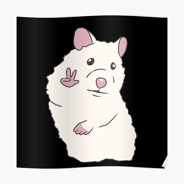 "Hamster peace sign meme" Poster by Pauli- | Redbubble