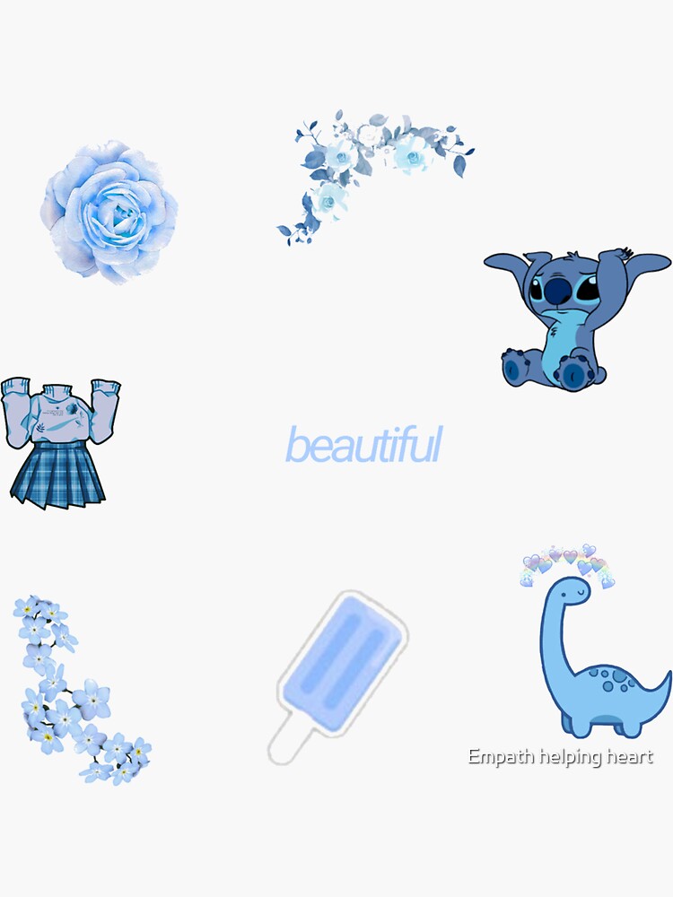 "BLUE COLOUR AESTHETIC STICKERS PACK" Sticker for Sale by Mansi-Dubey ...
