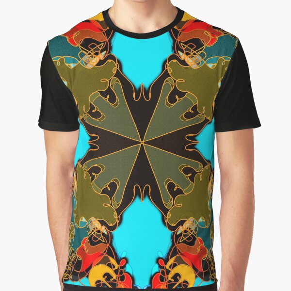 "Beautiful Pastel Color Floral Pattern Red and Blue" T-shirt for Sale ...