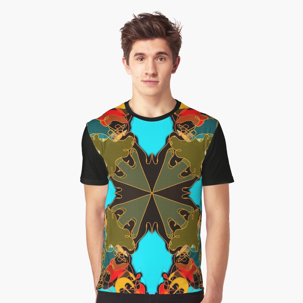 "Beautiful Pastel Color Floral Pattern Red and Blue" T-shirt for Sale ...