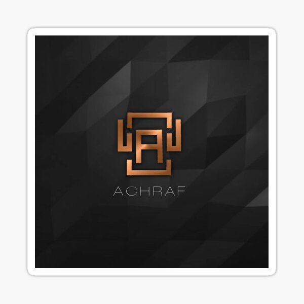 "Ashraf name logo" Sticker for Sale by ALIEN792 | Redbubble