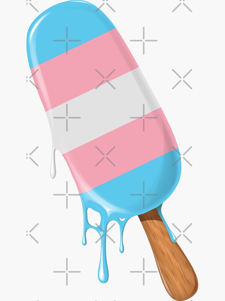 "Transgender Pride Ice Cream LGBT Trans Flag Trans Pride" Sticker for ...