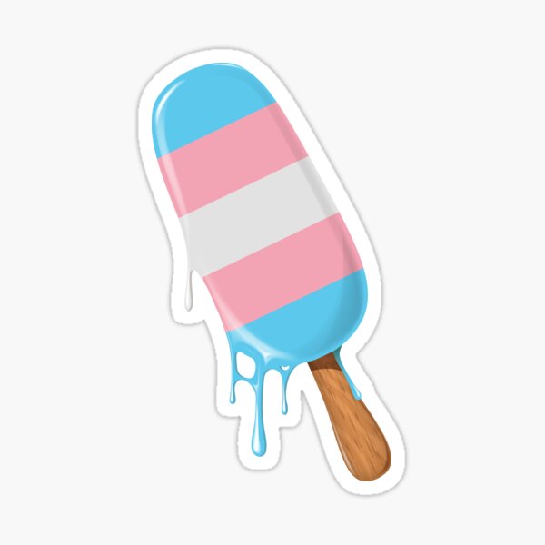 "Transgender Pride Ice Cream LGBT Trans Flag Trans Pride" Sticker for ...