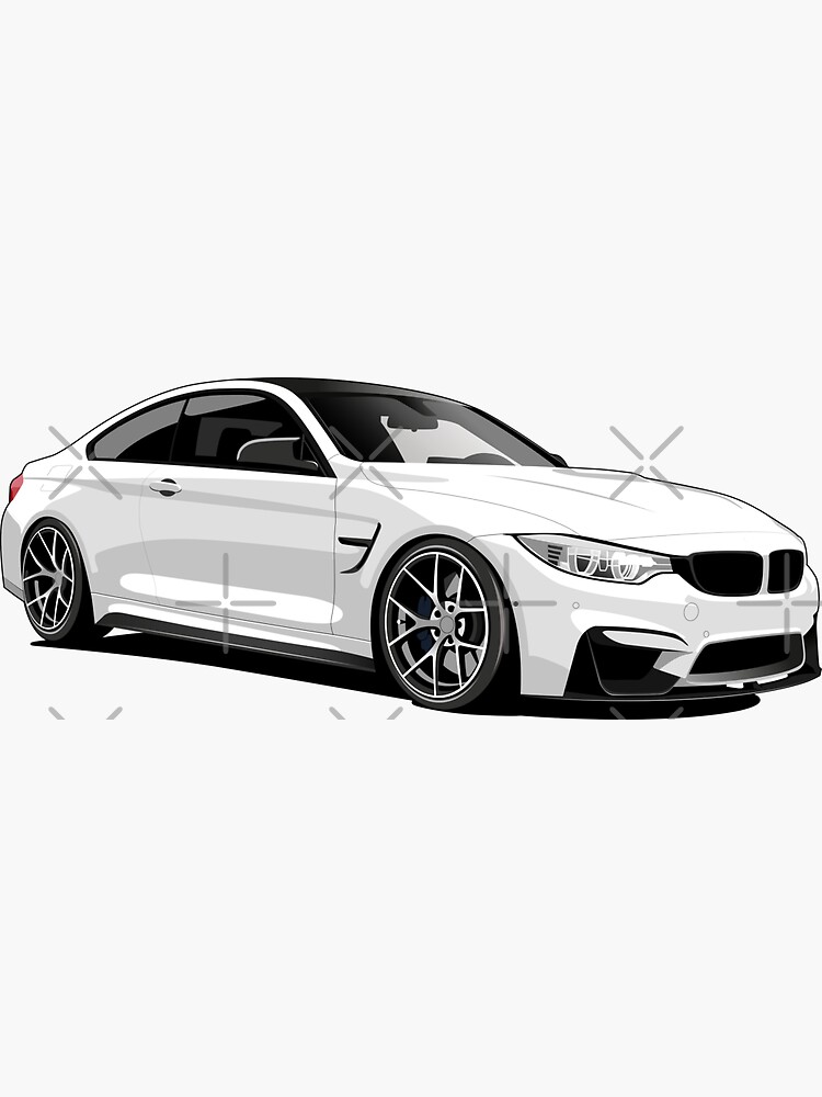 "f82 m4 - vector drawing" Sticker for Sale by yohannlp | Redbubble