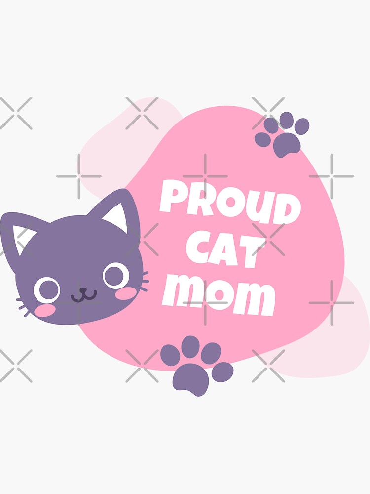 Pegatina «Mamá gata orgullosa, mamá gata, día de la madre, gatito ...