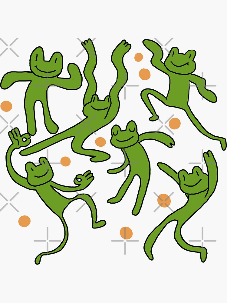 "Dancing Frogs" Sticker for Sale by yaseabg | Redbubble