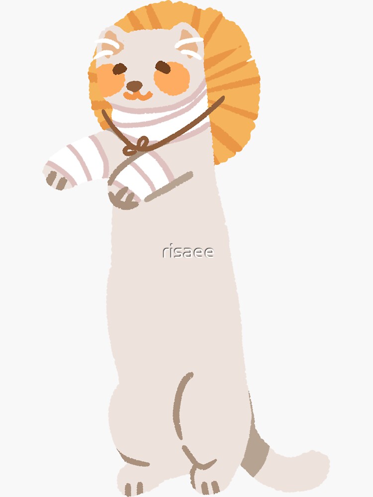 "ferret xie lian !!" Sticker for Sale by risaee | Redbubble