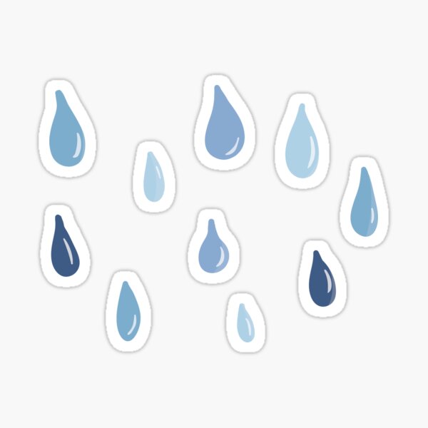 "raindrops pack" Sticker for Sale by azaleae | Redbubble