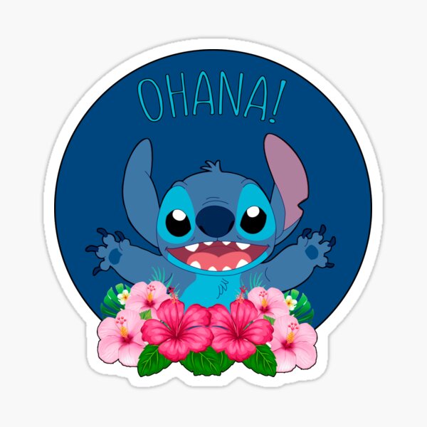 "Ohana Stitch" Sticker for Sale by Samsar | Redbubble