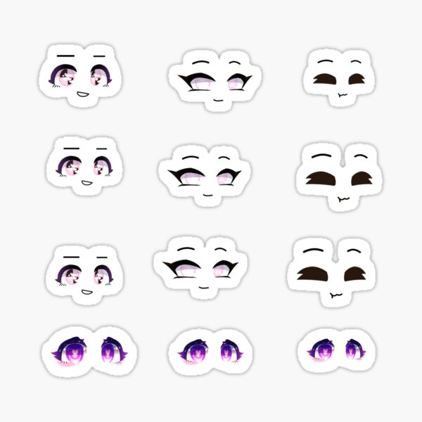 "cute face sticker pack" Sticker for Sale by Mansi-Dubey | Redbubble