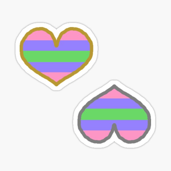 "Trigender Pride Heart" Sticker by Roxzania | Redbubble