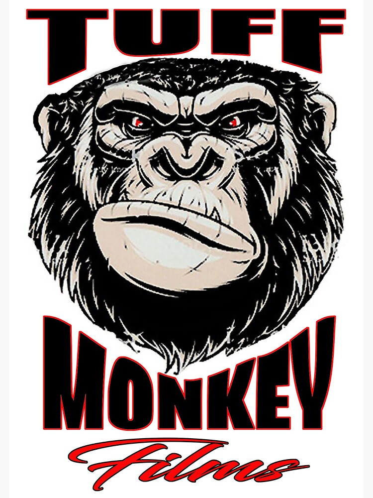 "logo for Tuff Monkey Films" Sticker for Sale by jkbstudios | Redbubble