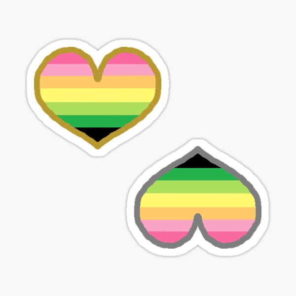 "Trigender 2 Pride Heart" Sticker by Roxzania | Redbubble