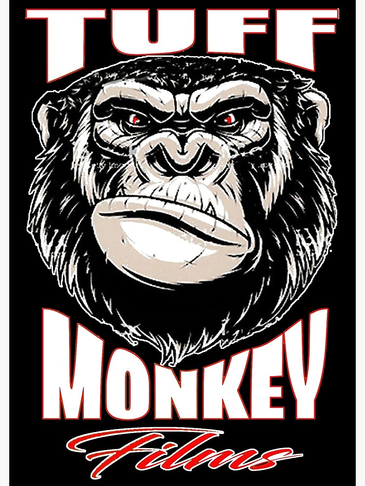 "logo for tuff monkey films (black)" Poster for Sale by jkbstudios ...