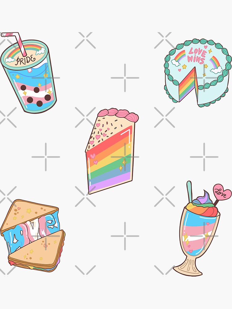 "Pride Food Sticker set" Sticker for Sale by SurbDesigns | Redbubble