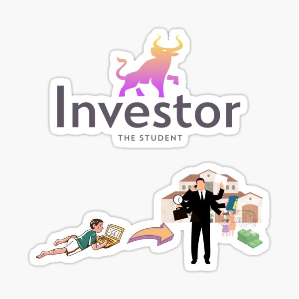 "INVESTOR - Student" Sticker for Sale by Dr-Statement | Redbubble